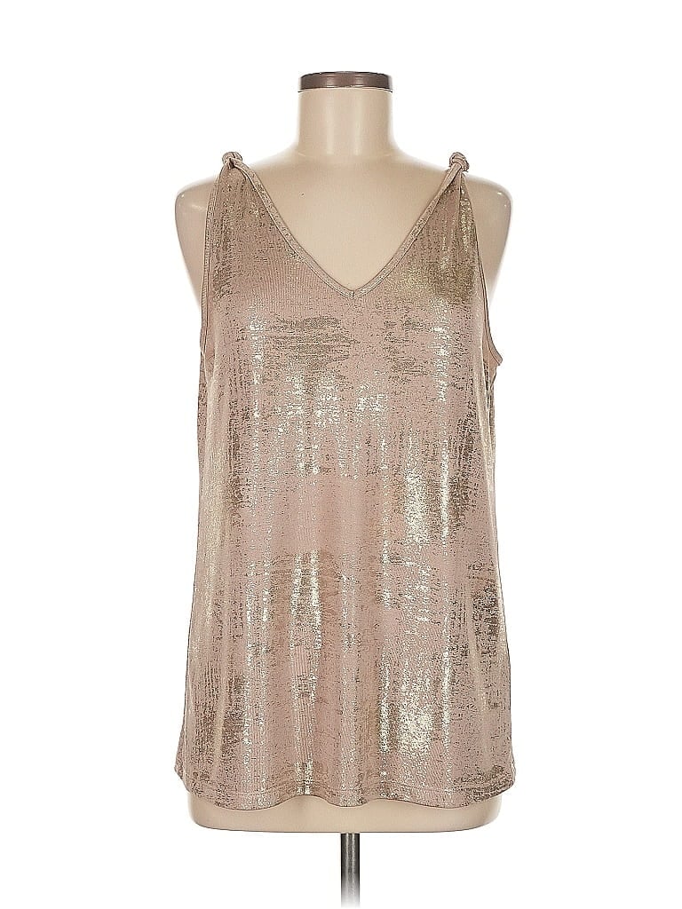 Doe & Rae Silver Sleeveless Blouse Size M - 73% off | ThredUp