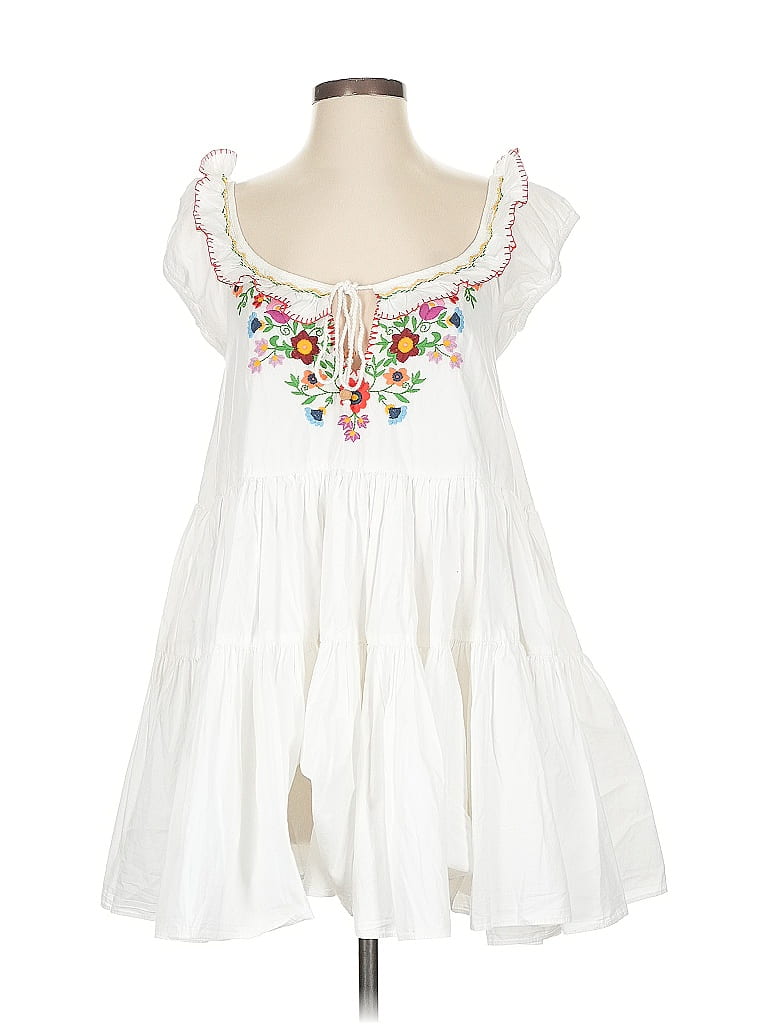 Free People 100% Cotton White Casual Dress Size S - 19% off | ThredUp