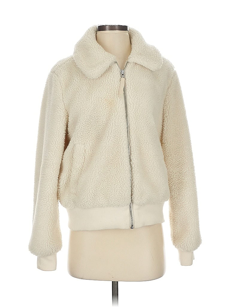 Gap Ivory Faux Fur Jacket Size S - 69% off | ThredUp