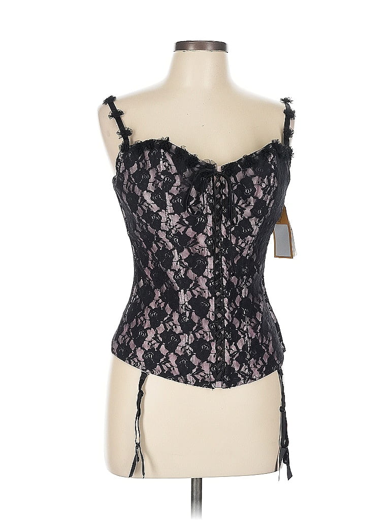 Frederick's of Hollywood 100% Polyester Black Black Lace Corset Size L ...