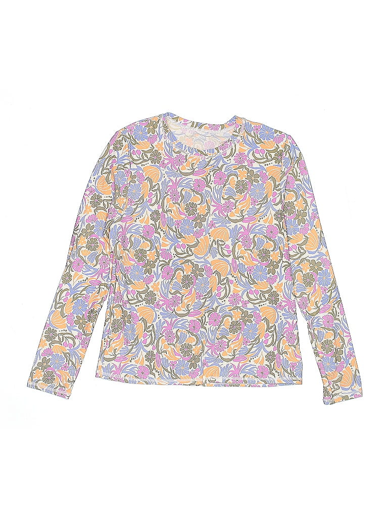 Roxy Floral Pink Rash Guard Size M (big kids) - 50% off | ThredUp