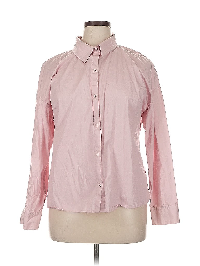 Mare Mare X Anthropologie 100% Cotton Pink Long Sleeve Button-Down Shirt Size XL - 72% off | ThredUp