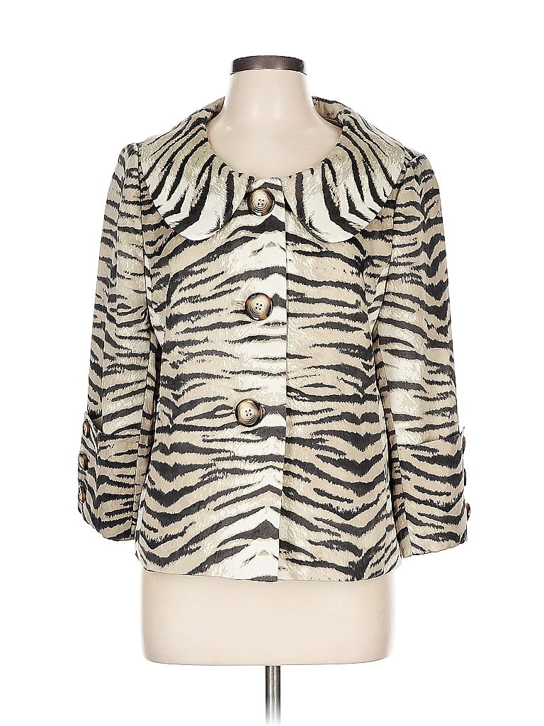 Sharon Young 100% Polyester Animal Print Ivory Blazer Size 12 - 77% off ...