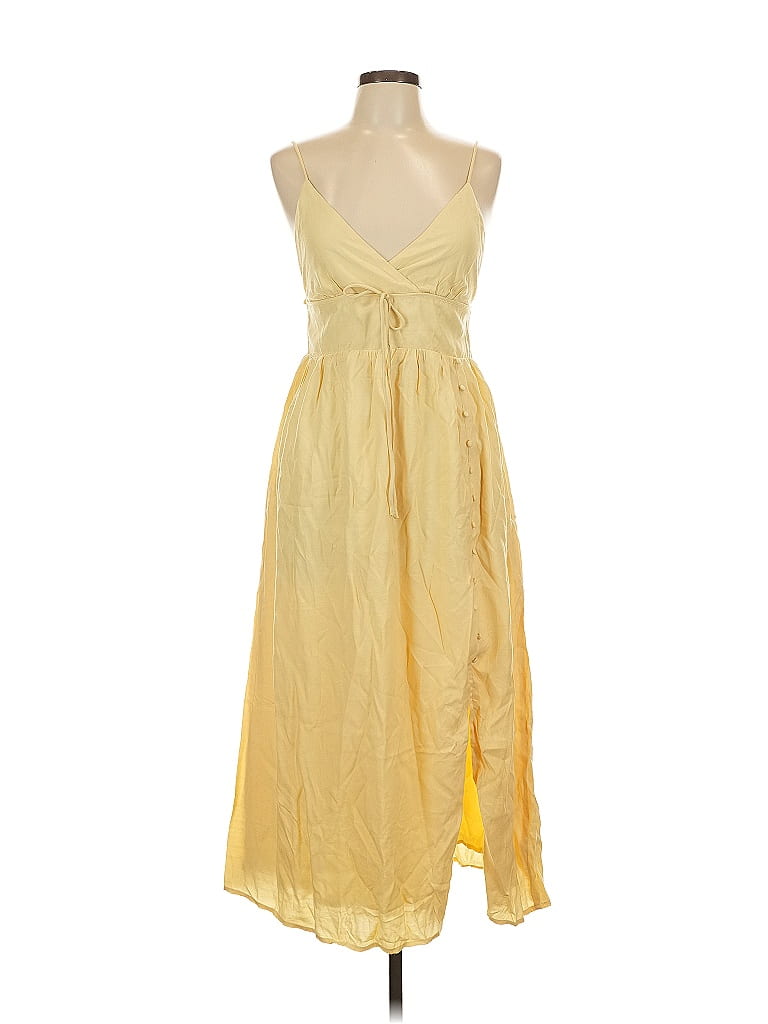 Lush Yellow Cocktail Dress Size L - 51% off | ThredUp