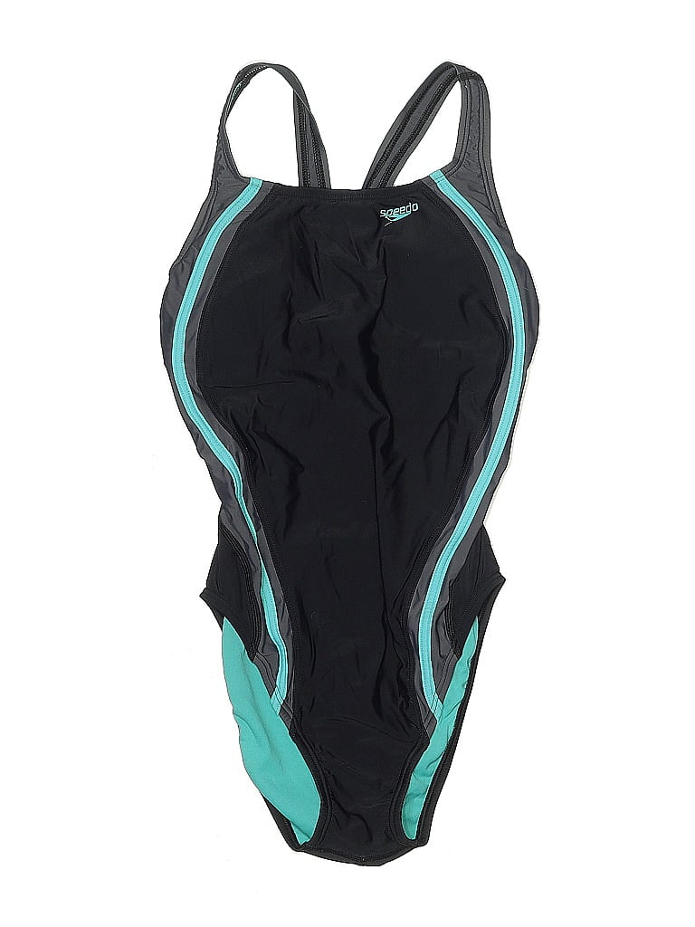 Speedo Graphic Teal One Piece Swimsuit Size 8 - 41% off | ThredUp