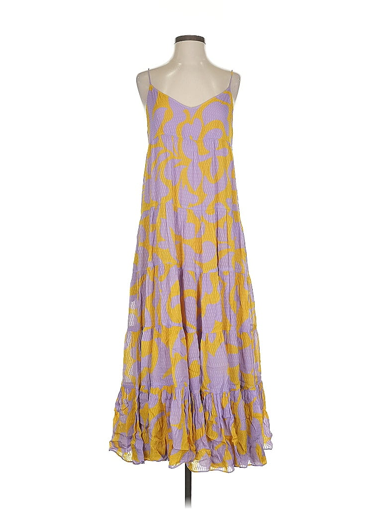 Rhode 100% Viscose Yellow Purple Casual Dress Size S - 70% off | ThredUp