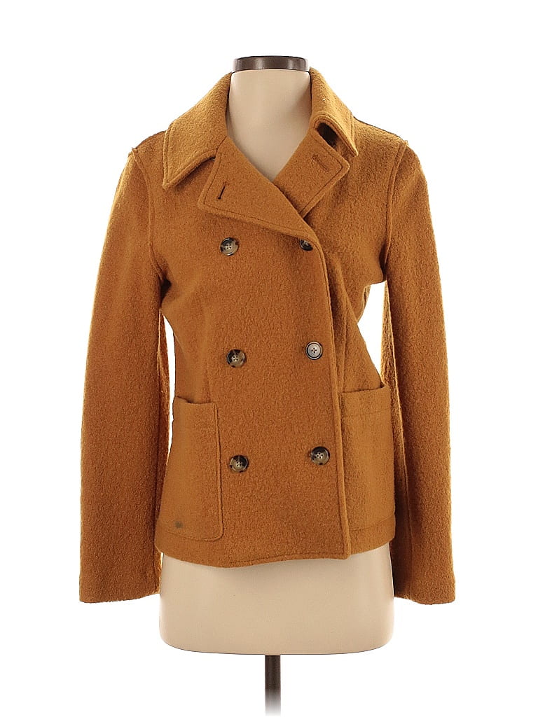 J.Crew 100% Wool Brown Wool Coat Size 2 - 73% off | ThredUp