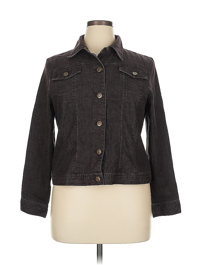 Ruby Rd. Brown Classic Black Ruby Rd. Denim Jacket Size 16 - 23% off ...
