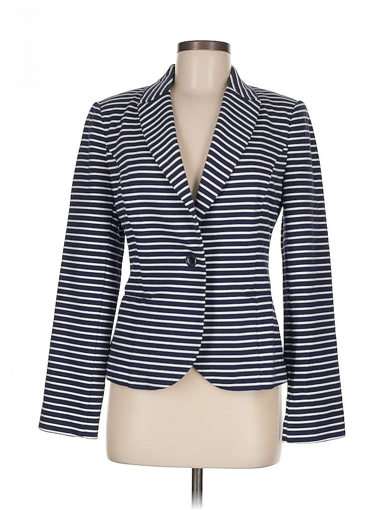 Lilly Pulitzer 100% Cotton Stripes Blue Blazer Size M - 70% off | ThredUp