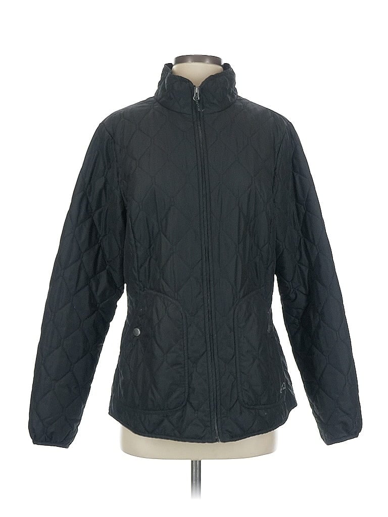 Eddie Bauer 100% Polyester Argyle Black Jacket Size S - 75% off | ThredUp