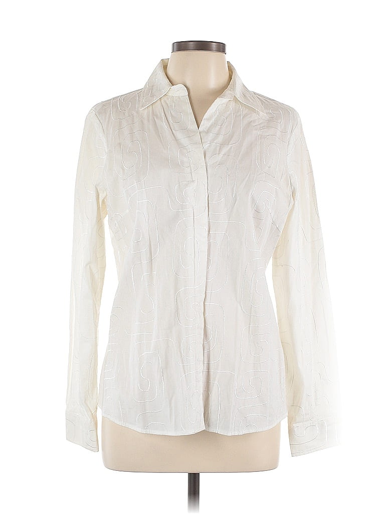 David Brooks Ivory Long Sleeve Button-Down Shirt Size L - 41% off | ThredUp