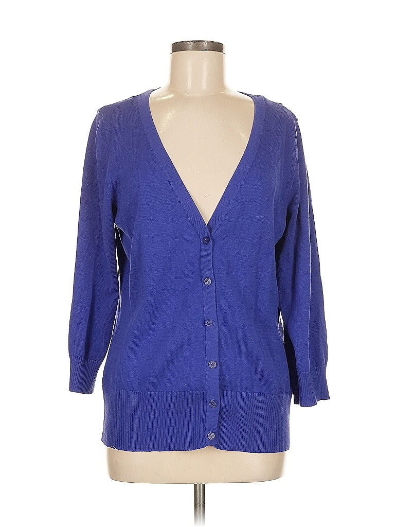 AB Studio 100% Cotton Blue Cardigan Size XL - 34% off | ThredUp