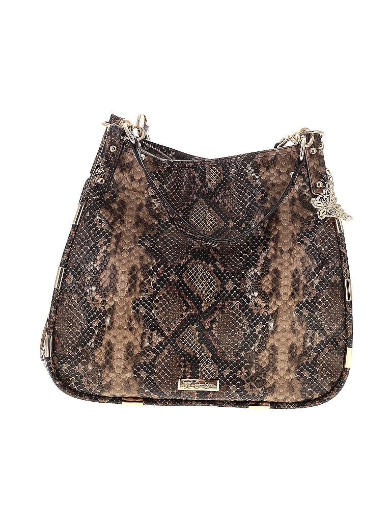 Jessica Simpson Animal Print Brown Leather Shoulder Bag One size - 62% ...