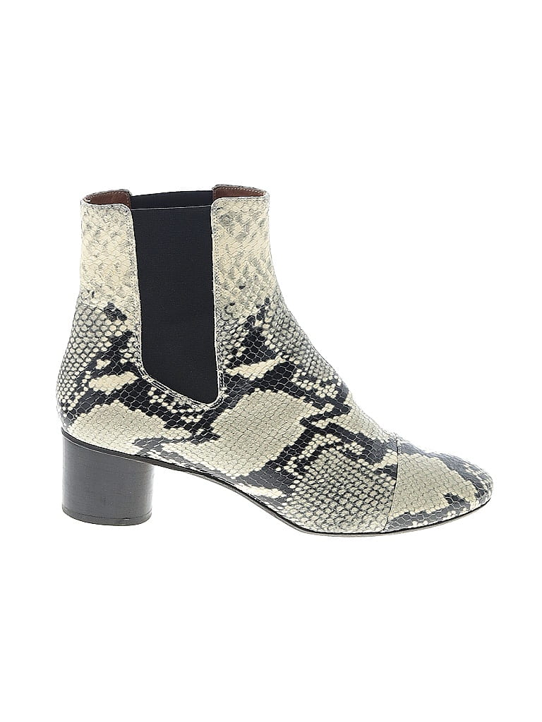 Isabel Marant Ivory Leather Python Embossed Ankle Boots Size EU 40 - 46% off | ThredUp