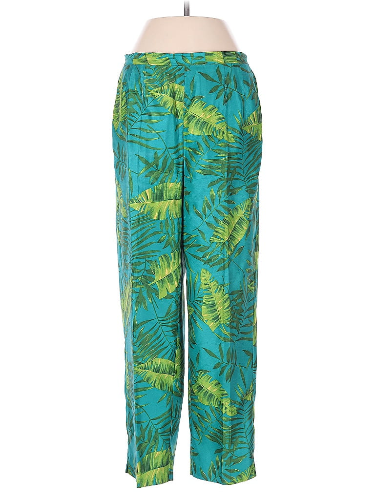 Halmode 100% Polyester Tropical Green Casual Pants Size 10 - 52% off ...