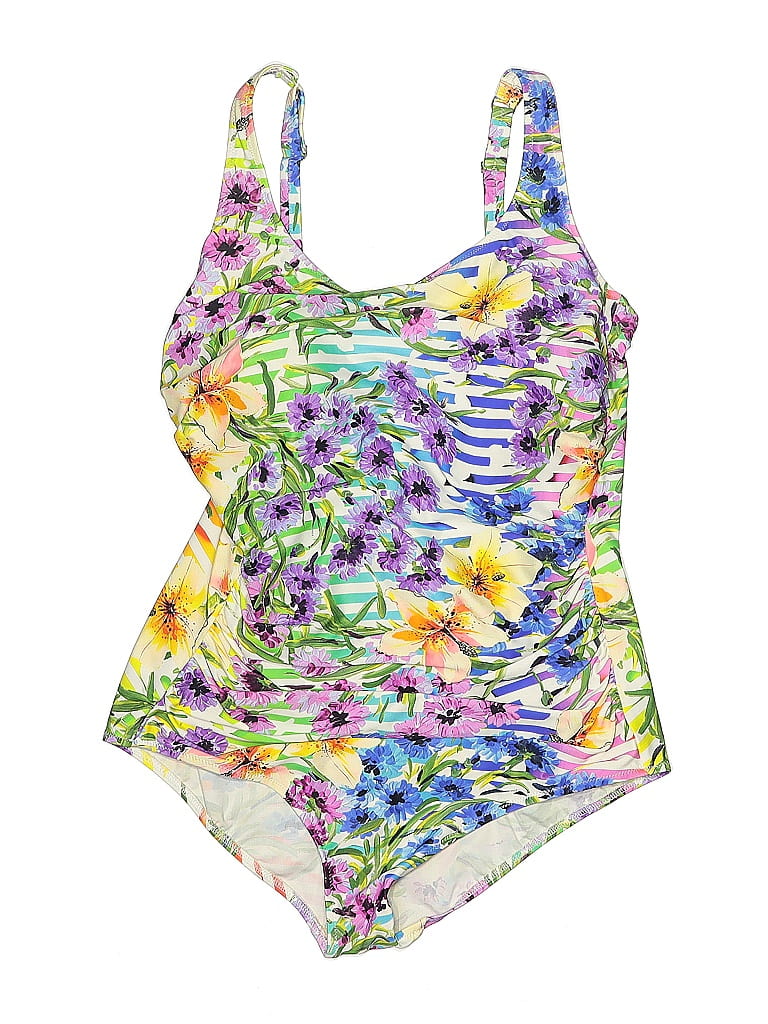 Assorted Brands Floral Purple One Piece Swimsuit Size 14 - 47% off ...