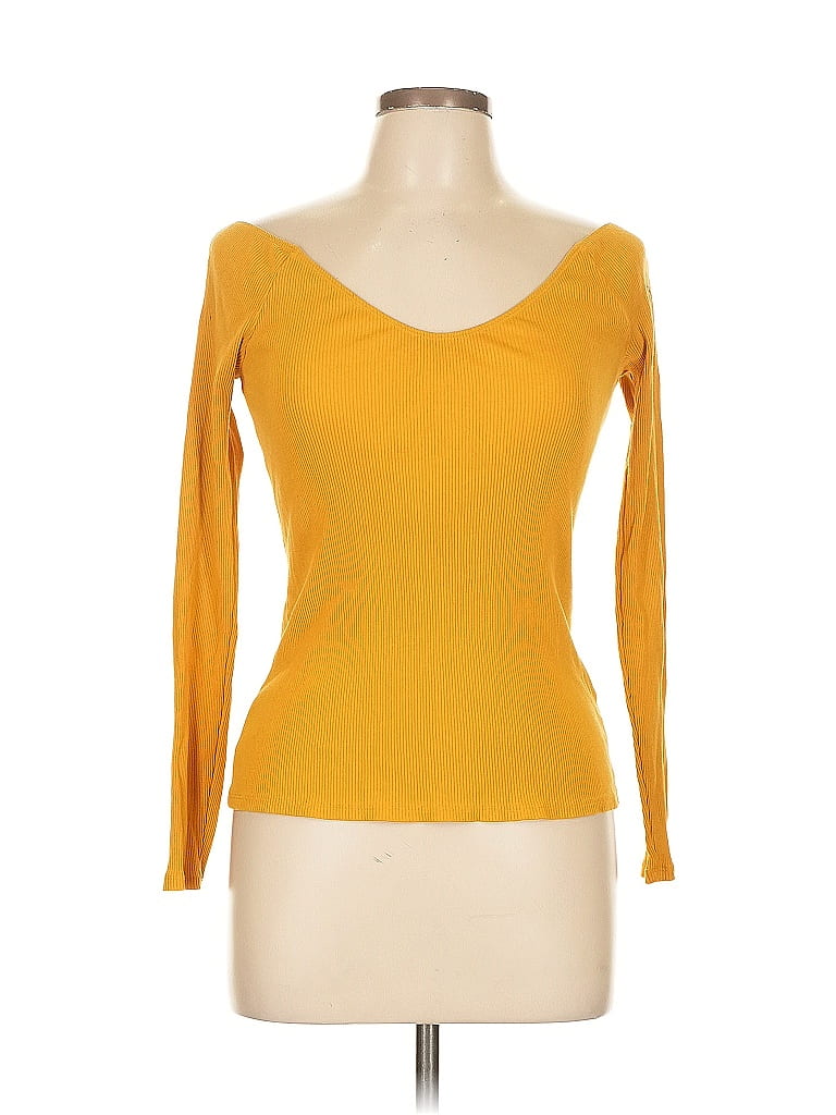 Express One Eleven Yellow Long Sleeve Top Size L - 55% off | ThredUp