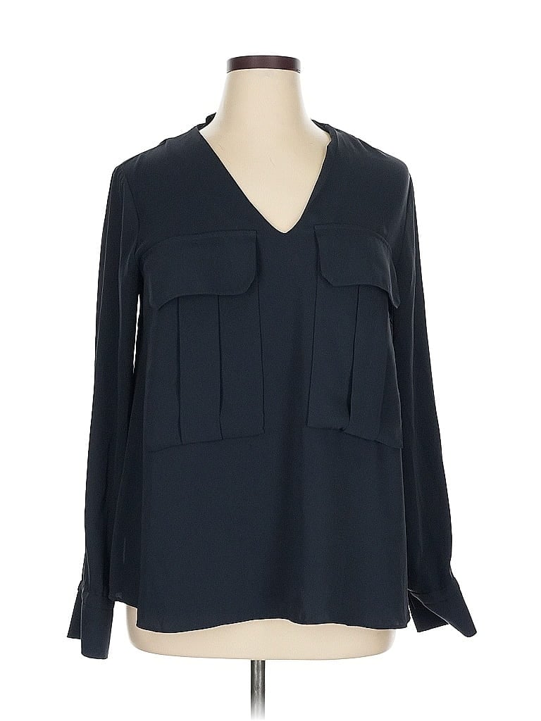 RACHEL Rachel Roy 100% Polyester Blue Long Sleeve Blouse Size XL - 70% ...