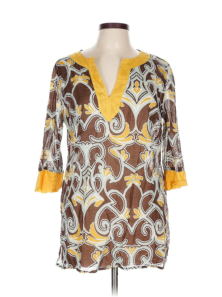 Merona 100% Cotton Yellow Kimono Size L - 50% off | ThredUp