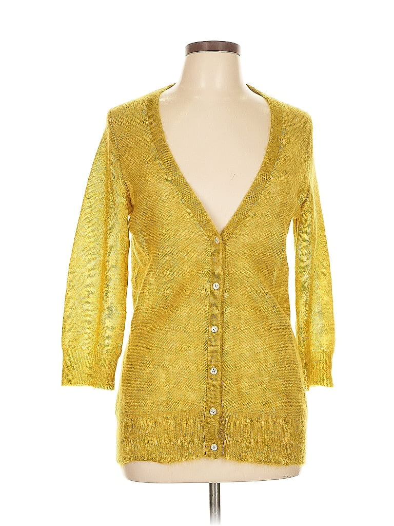 J.Crew Yellow Wool Cardigan Size L - 75% off | ThredUp