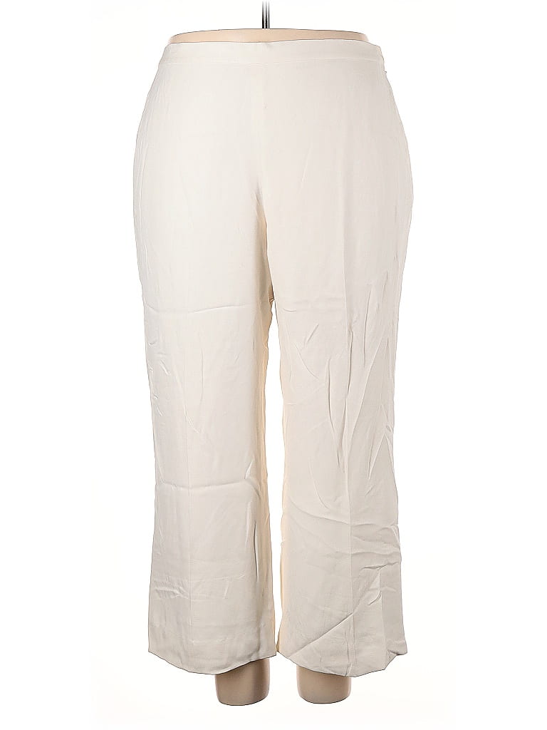 Lauren by Ralph Lauren 100% Silk Solid Ivory Silk Pants Size 20 - 66% ...