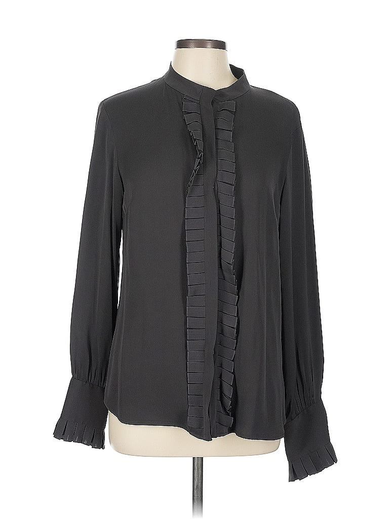 Chaiken Black Long Sleeve Silk Top Size 12 - 81% off | ThredUp