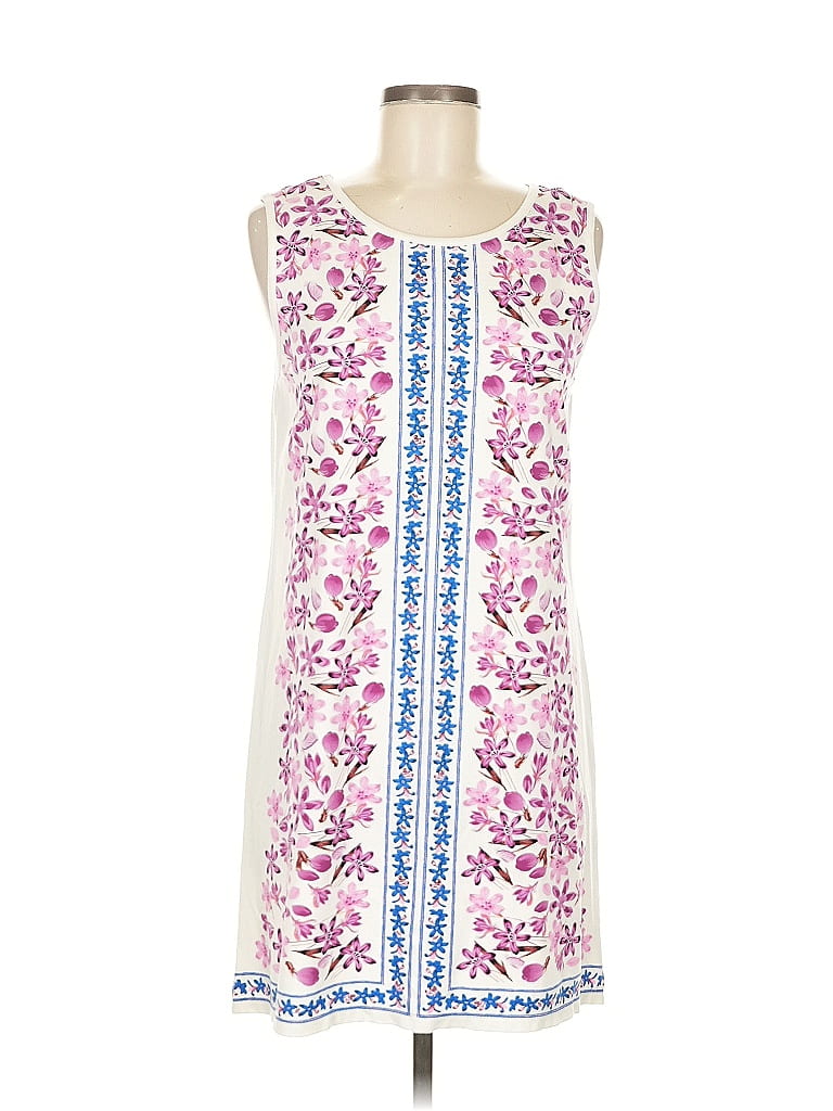 Max Studio Print White Casual Dress Size M - 73% off | ThredUp