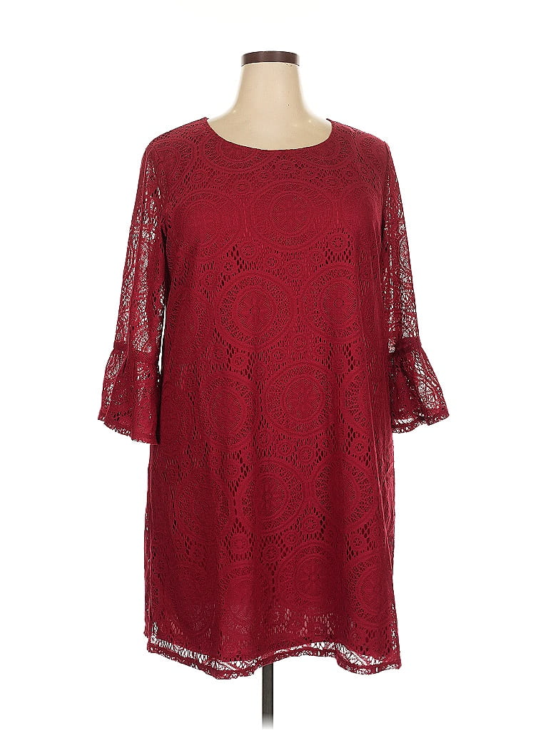 Tacera Burgundy Cocktail Dress Size 2X - 43% off | ThredUp