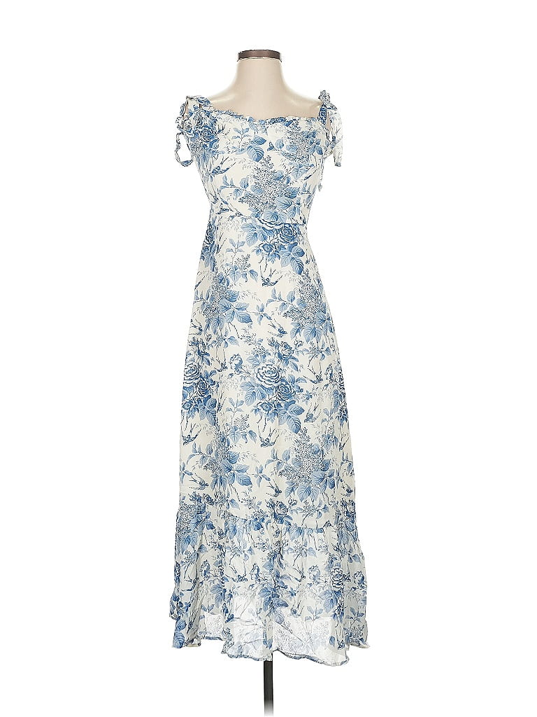 Reformation 100% Viscose Blue Cocktail Dress Size 4 - 57% off | ThredUp