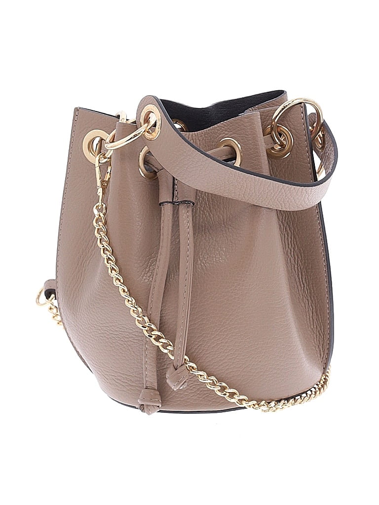 DV 100% Leather Gray Brown Leather Bucket Bag One size - 52% off | ThredUp