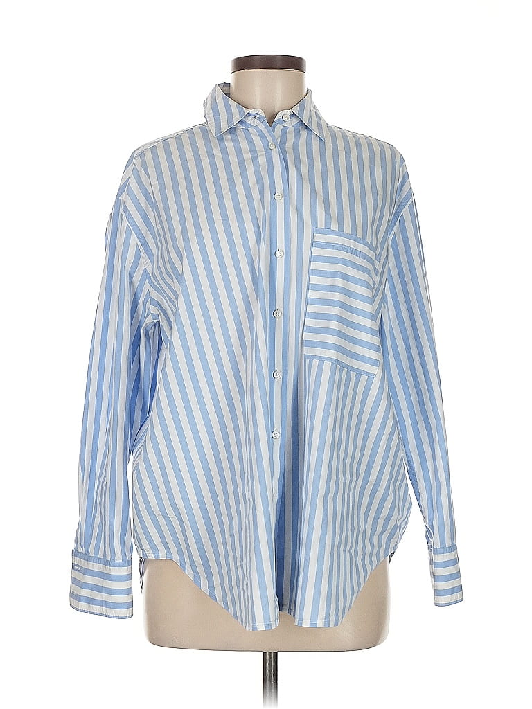 AYR Stripes Blue Long Sleeve Button-Down Shirt Size M - 47% off | ThredUp
