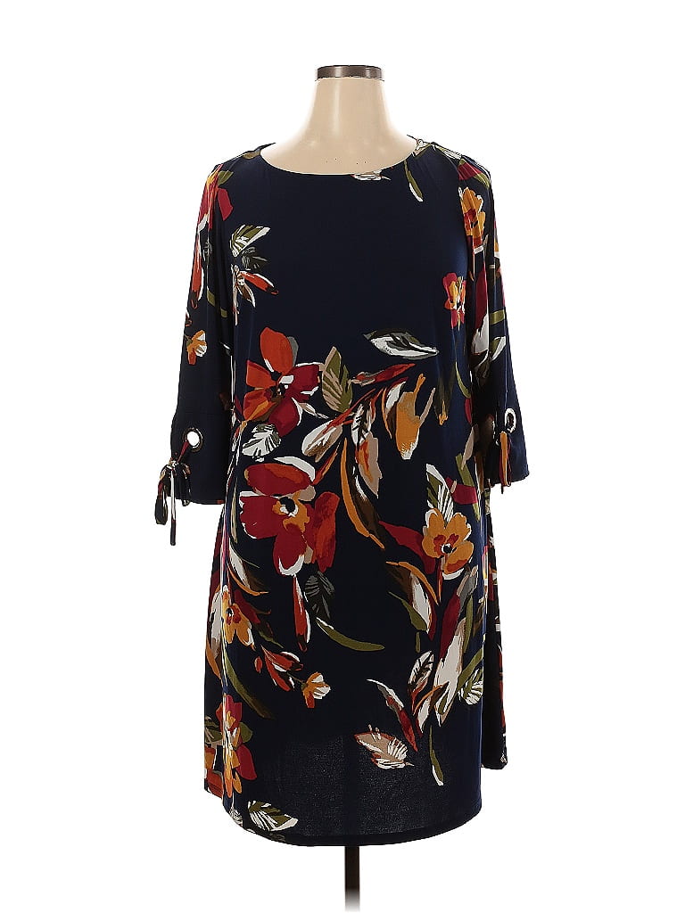 MSK Print Black Casual Dress Size 1X - 56% off | ThredUp