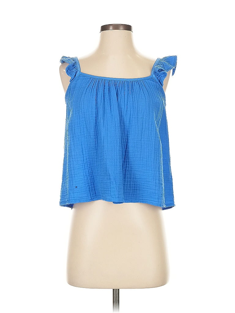 Xirena 100% Cotton Blue Sleeveless Blouse Size XS - 78% off | ThredUp