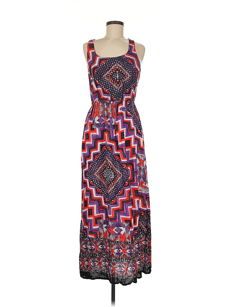 Angie 100% Rayon Red Blue Casual Dress Size M - 58% off | ThredUp