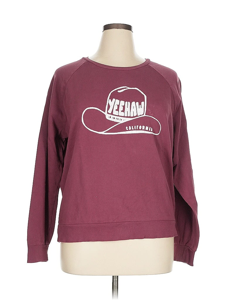 Junk Food 100% Cotton Burgundy Sweatshirt Size XL - 47% off | ThredUp