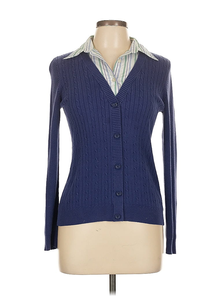 IZOD Blue Cardigan Size L - 75% off | ThredUp