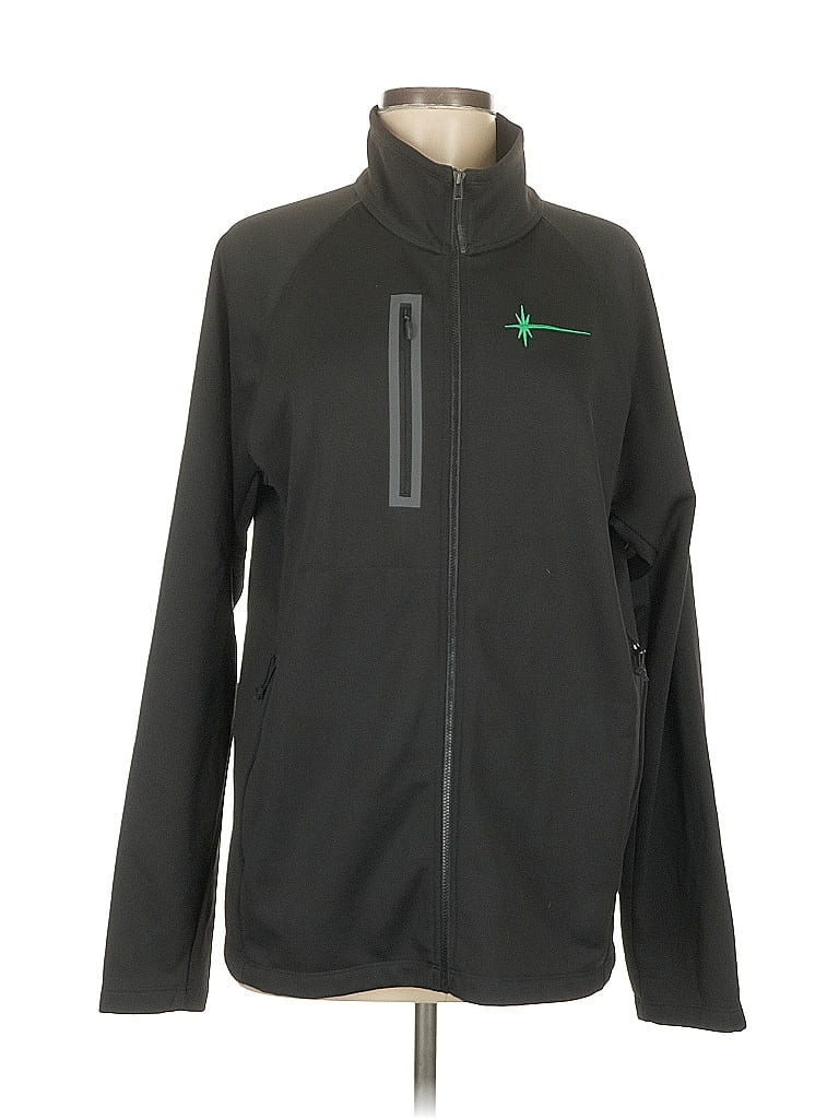 The North Face 100% Polyester Black Track Jacket Size M - 58% off | ThredUp