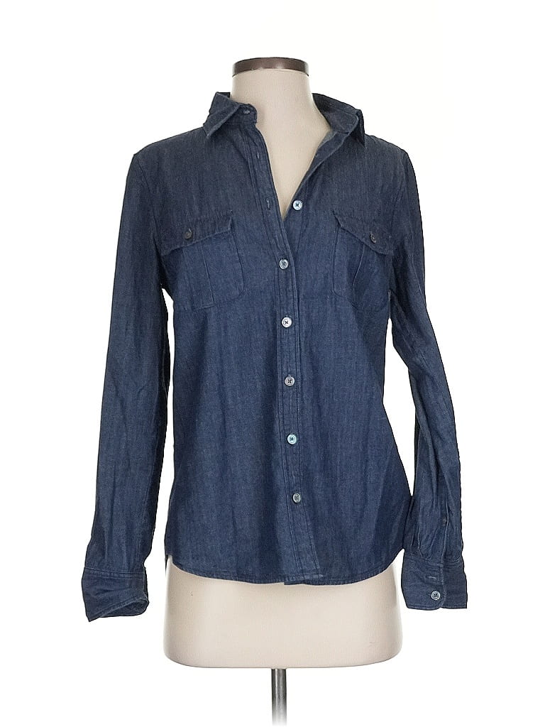 J.Crew 100% Cotton Blue Long Sleeve Button-Down Shirt Size 4 - 73% off | ThredUp