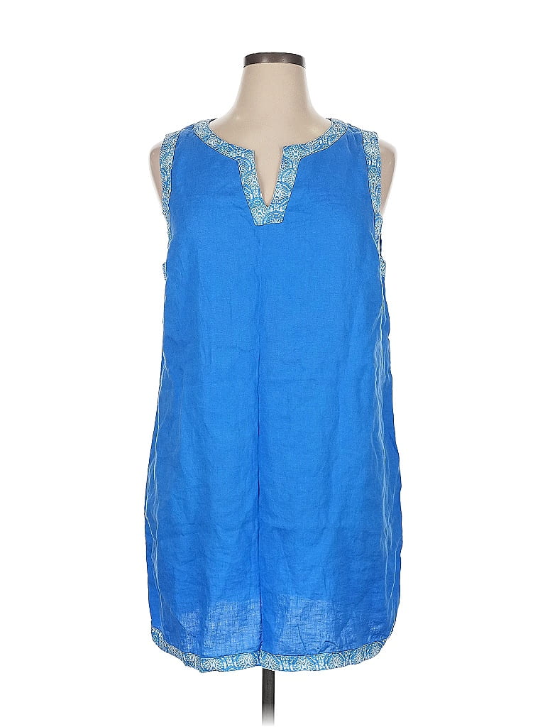 Sigrid Olsen 100% Linen Blue Casual Dress Size XL - 77% off | ThredUp