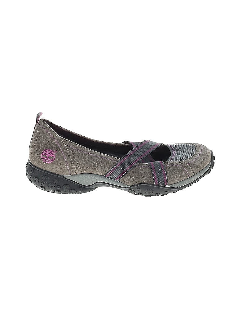 Timberland 100% Leather Gray Flats Size 9 1/2 - 60% off | ThredUp