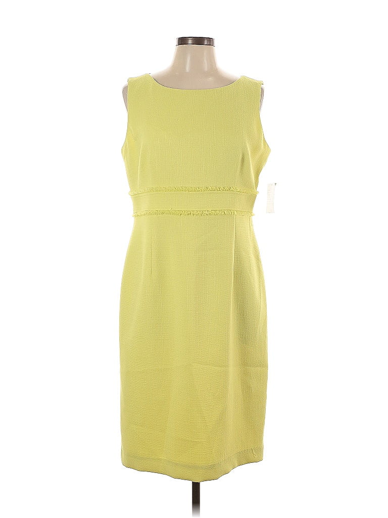Kasper Yellow Cocktail Dress Size 12 - 52% off | ThredUp