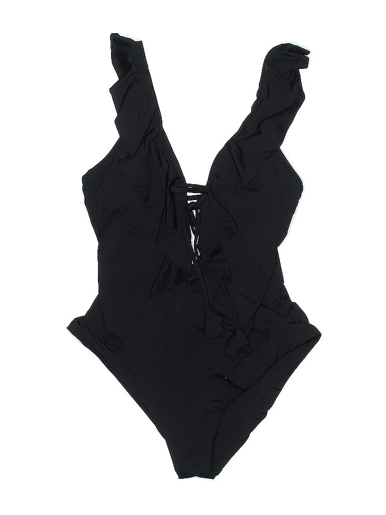 Becca Solid Black One Piece Swimsuit Size M - 49% off | ThredUp