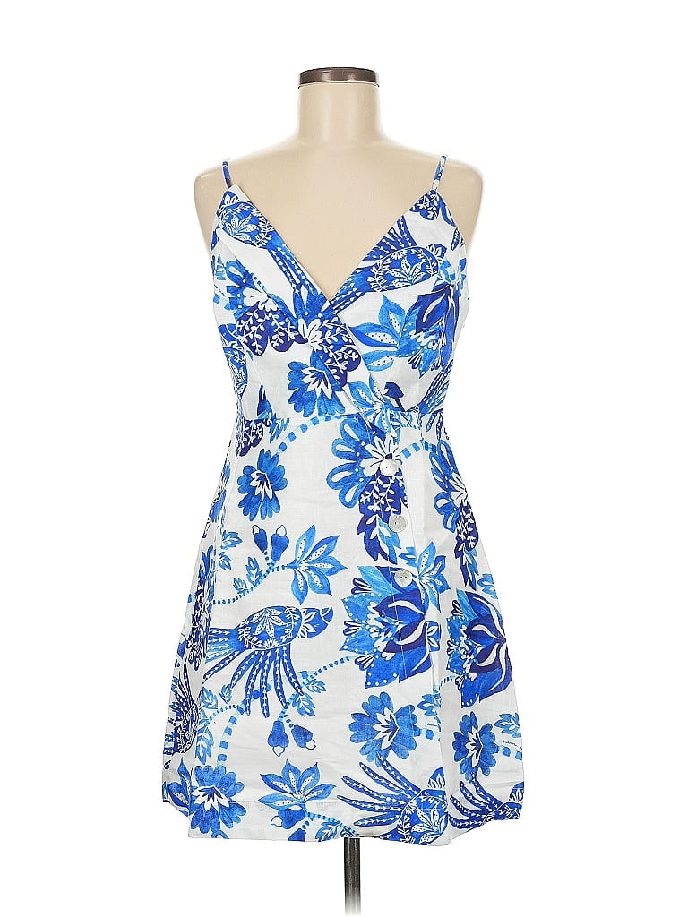 FARM Rio 100% Cotton Print Blue Cocktail Dress Size M - 52% off | ThredUp