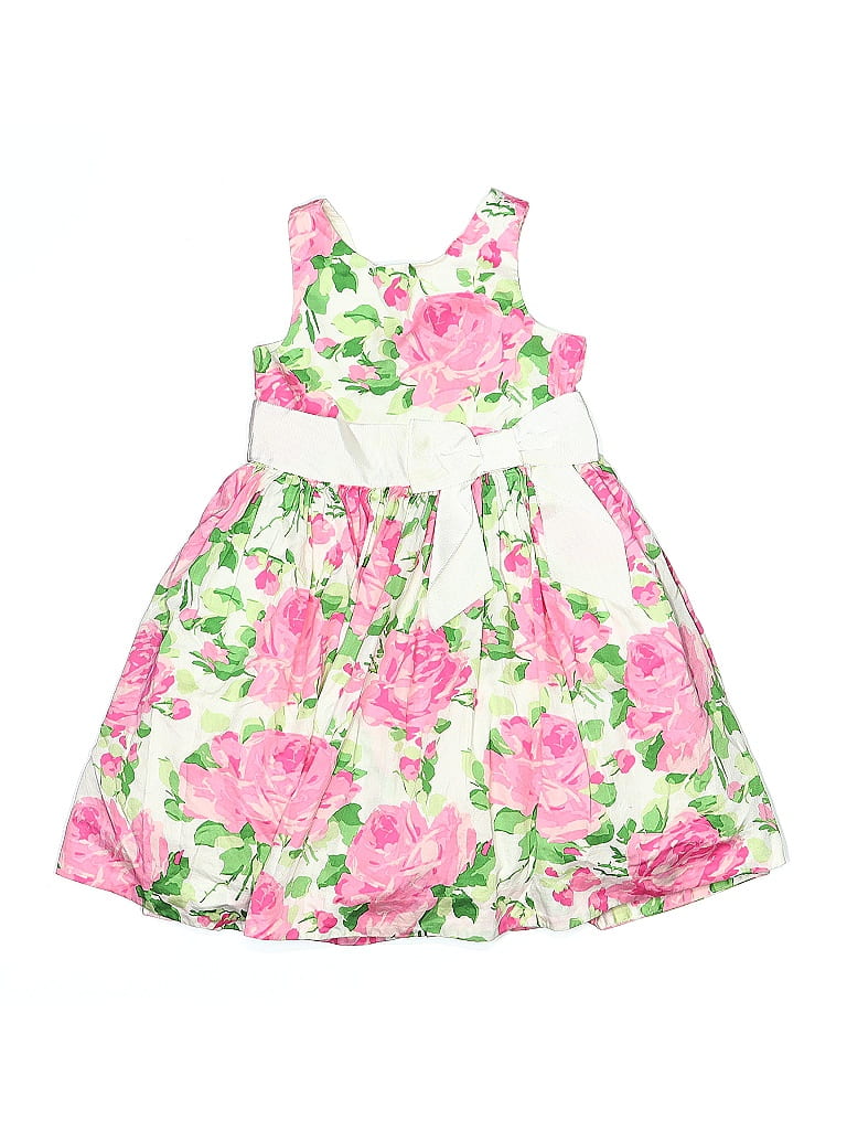 Janie and Jack 100% Cotton Floral Pink Dress Size 4 - 63% off | ThredUp