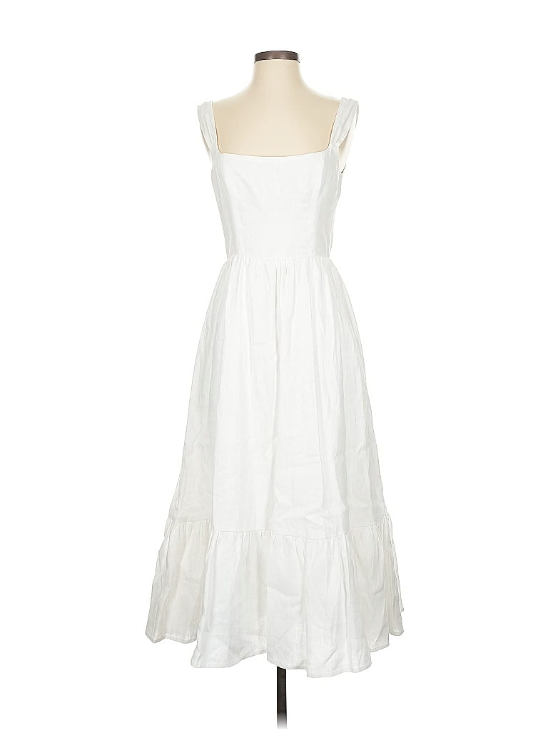 Reformation 100% Linen White Casual Dress Size 2 - 55% off | ThredUp