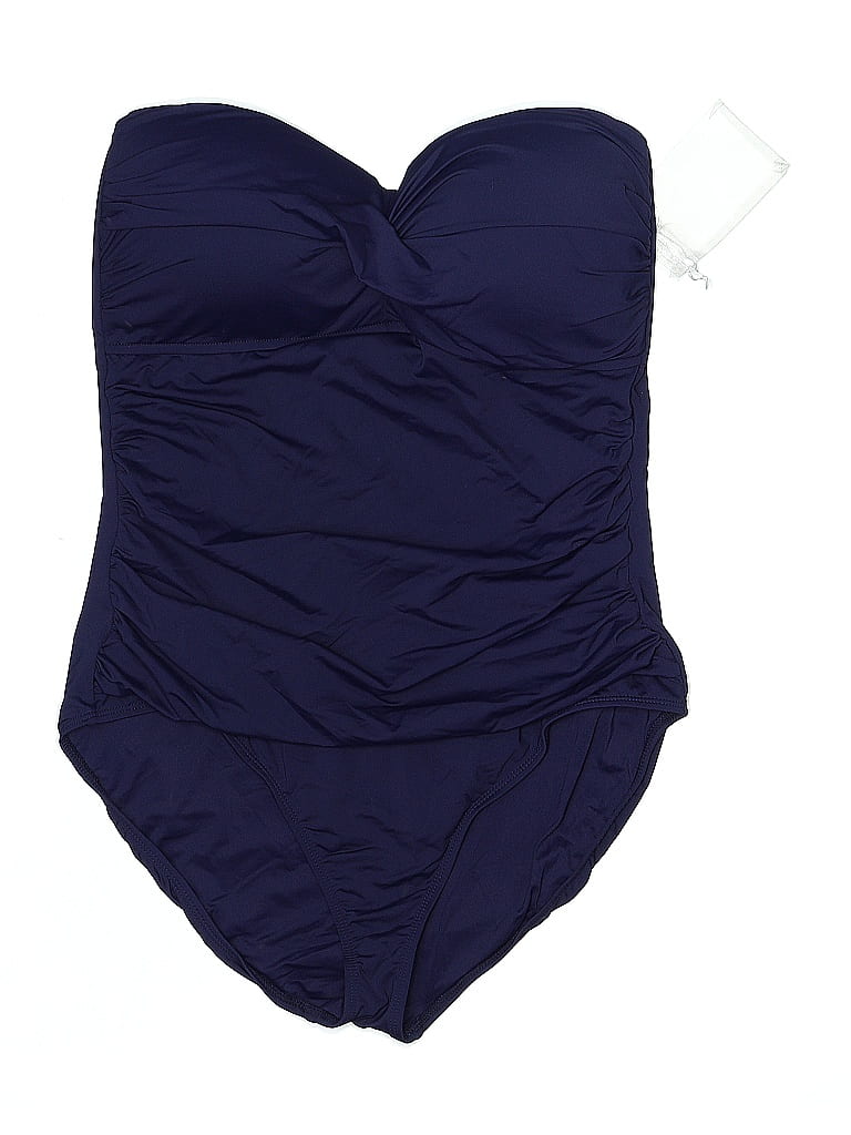 Anne Cole Solid Blue One Piece Swimsuit Size 16 - 46% off | ThredUp