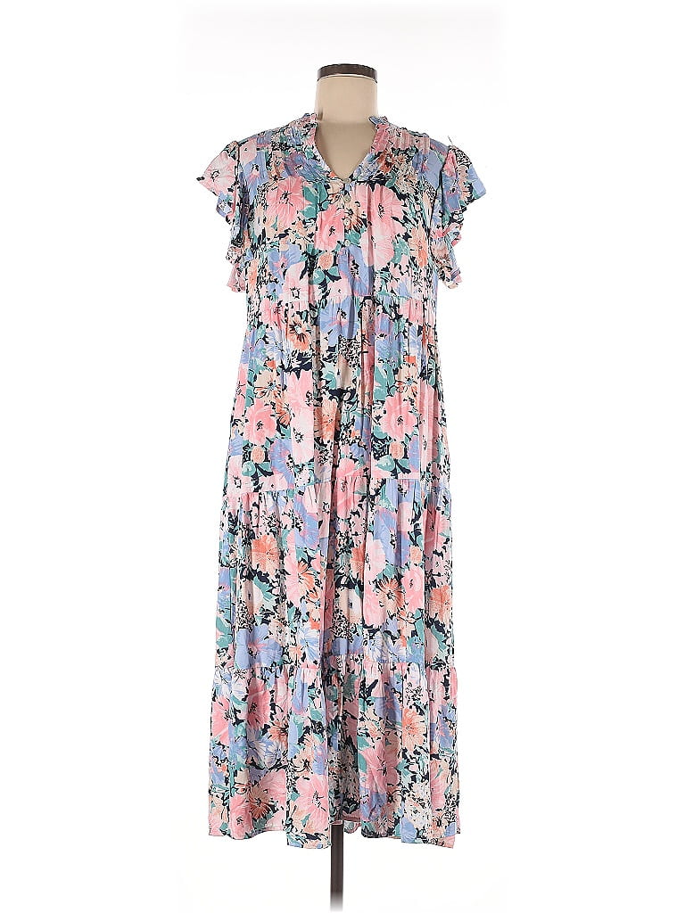 Entro Print Blue Casual Dress Size M - 54% off | ThredUp