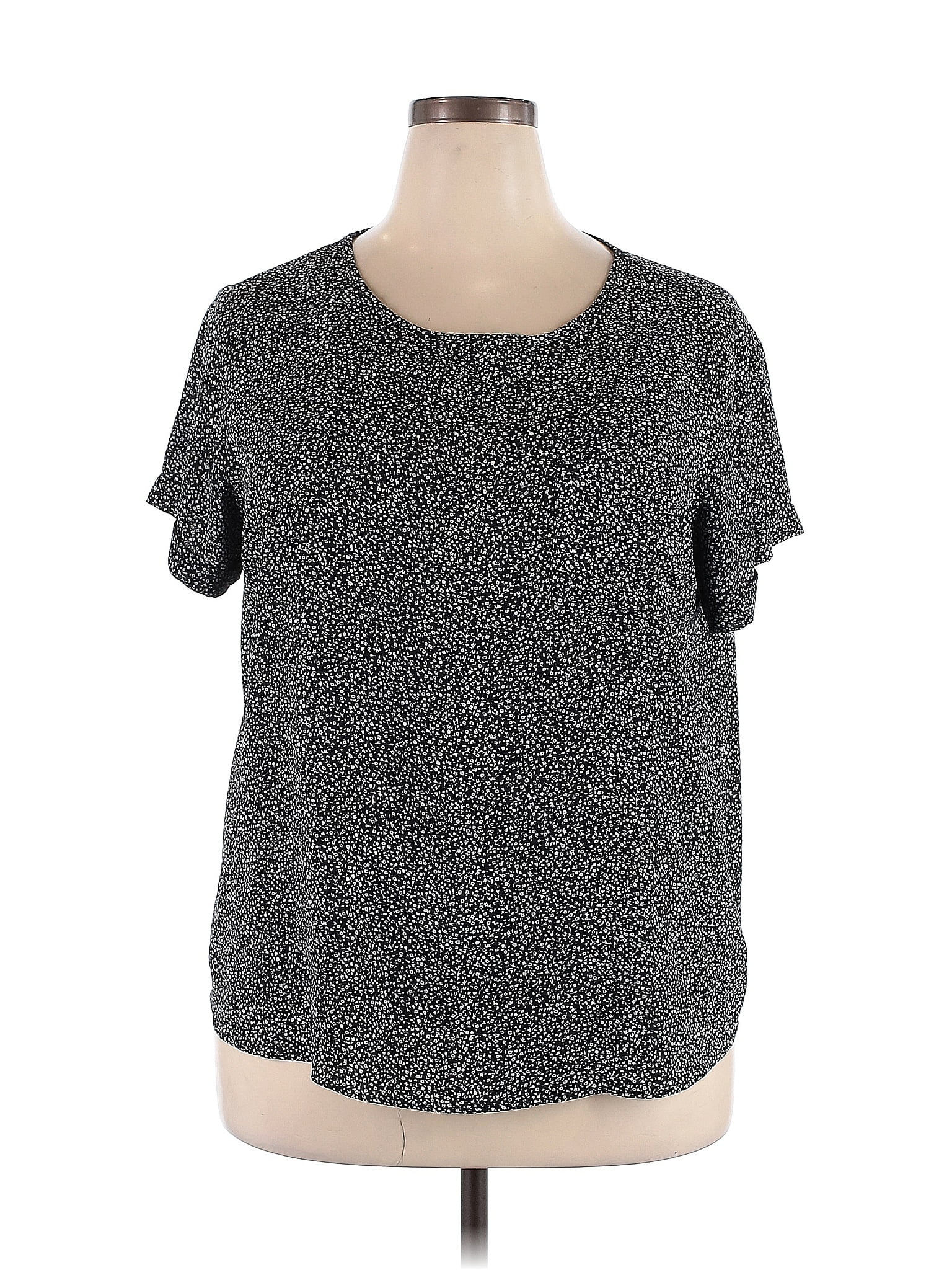 LC Lauren Conrad Women Gray Short Sleeve Blouse XXL | eBay