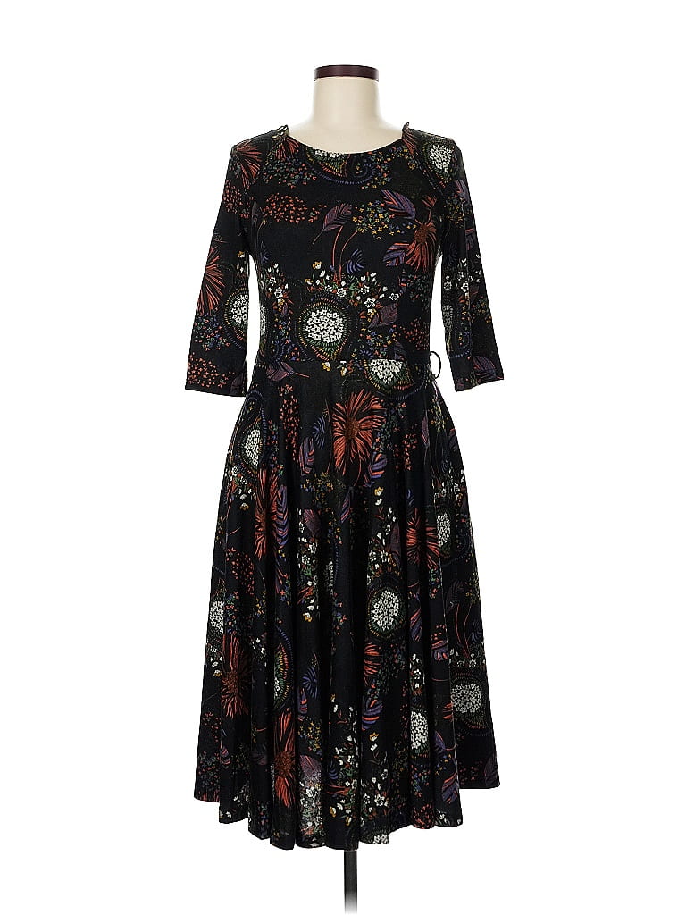Miss Lulo Paisley Black Casual Dress Size M - 69% off | ThredUp