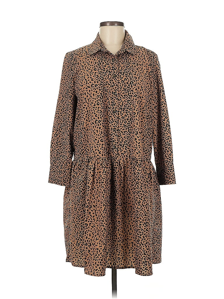Tuckernuck Animal Print Brown Casual Dress Size M - 65% off | ThredUp